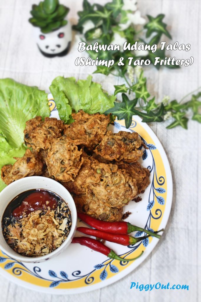 Bakwan Udang Talas (Shrimp & Taro Fritters) - Piggy Out